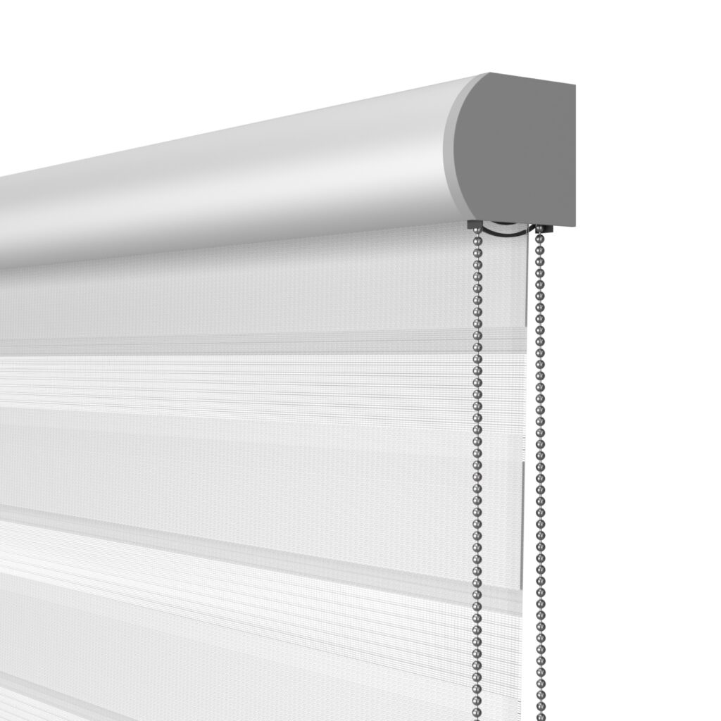 Transparant duo rolgordijn wit DR010 - Zaaam